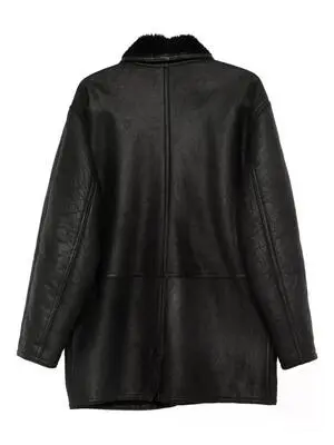 A.N.G.E.L.O. VINTAGE CULT 1980s Shearling-trim Leather Coat