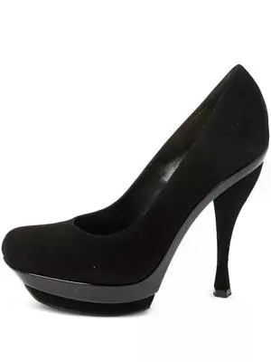 Saint Laurent Arya Suede Platform Pumps