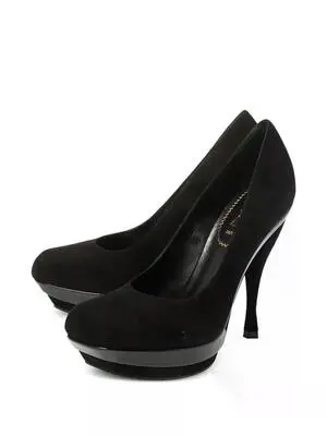 Saint Laurent Arya Suede Platform Pumps