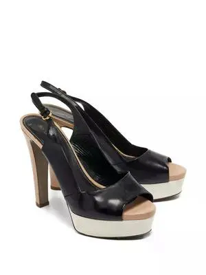 SERGIO ROSSI 110mm Leather Platform Sandals