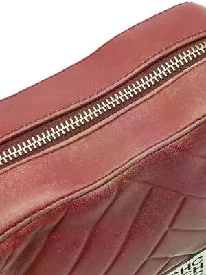 Carolina Herrera Chevron Leather Shoulder Bag