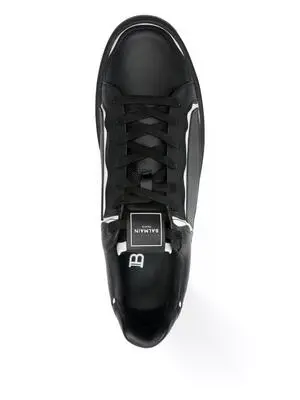 Balmain Monogram-embossed B-court Sneakers
