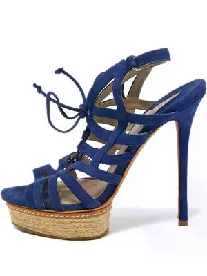 LE SILLA 150mm Platform Sandals - Blue