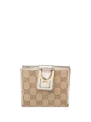 Gucci Abbey D-ring Compact Wallet - Neutrals