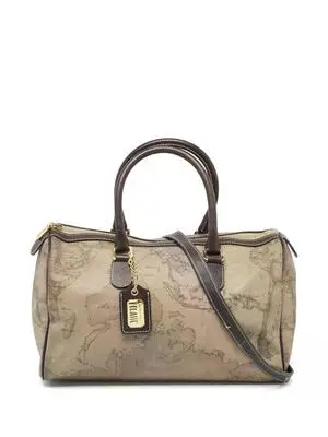 ALVIERO MARTINI 1° CLASSE 1990s Map-print Satchel Bag