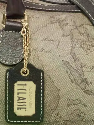 ALVIERO MARTINI 1° CLASSE 1990s Map-print Satchel Bag