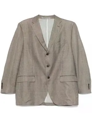 Loro Piana 2010s Pre-owned Mélange-effect Blazer