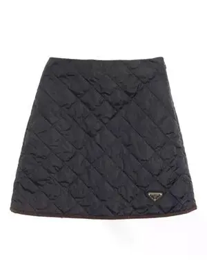 Prada 2010s Re-nylon Quilted Mini Skirt