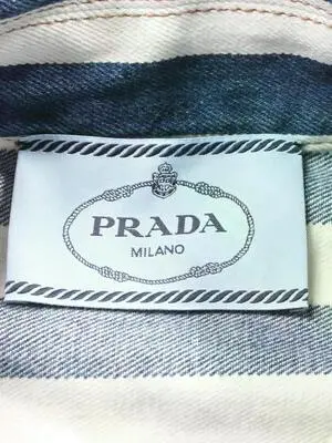 Prada Striped Cotton-denim Jacket