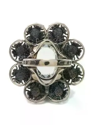 Alexander McQueen 2010s Flower Crystal Ring