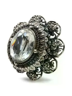Alexander McQueen 2010s Flower Crystal Ring