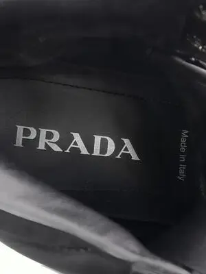 Prada Re-nylon Quilted High-top Leather Sneakers