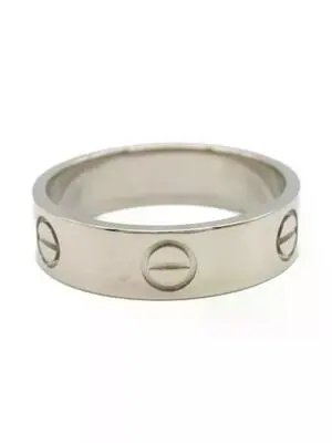 Cartier 2010s 18k White Gold Love Ring Silver