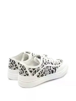 Hermès Leopard-print Canvas Sneakers