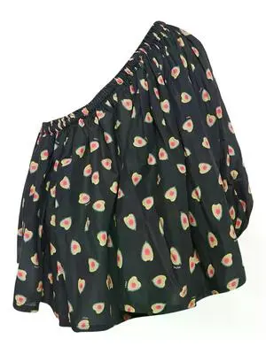 Zadig&Voltaire Heart-pattern One-shoulder Blouse