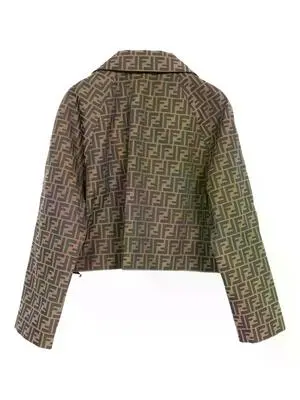 Fendi Zucca-pattern Crystal-embellished Jacket