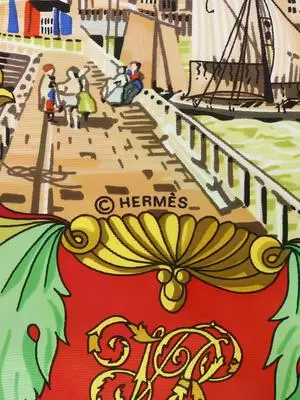 Hermès 2010s Carres 90 L'entente Cordiale Silk Scarves - Black