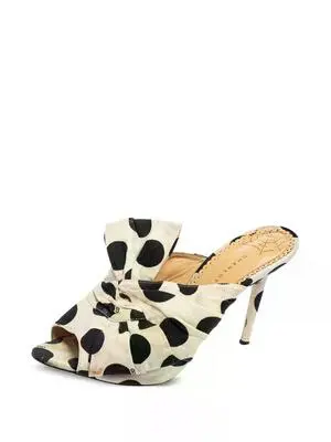 CHARLOTTE OLYMPIA 100mm Polka-dot Bow Sandals - White