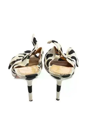 CHARLOTTE OLYMPIA 100mm Polka-dot Bow Sandals - White