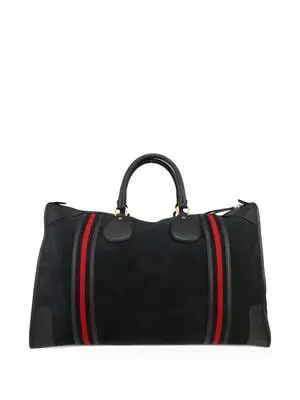 Gucci Web-stripe Suede Tote Bag