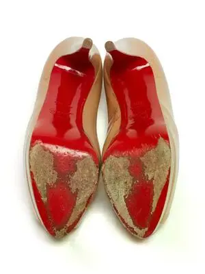 CHRISTIAN LOUBOUTIN Patent Leather Peep-toe Pumps