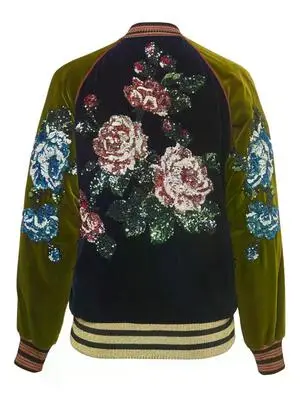 Gucci Sequin-embellished Floral Bomber Jacket