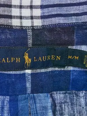 Polo Ralph Lauren 2024 Checkered Linen Shirt - Blue