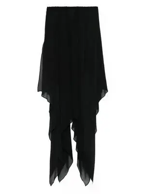 Saint Laurent 1990s Silk Asymmetric Skirt