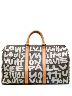 LOUIS VUITTON 2001 Stephen Sprouse Graffiti Keepall 50 Bag - Brown