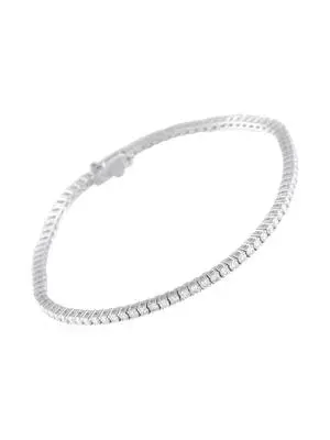 LB EXCLUSIVE 18k White Gold Diamond Tennis Bracelet - Silver