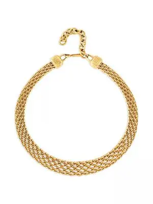 MONET 1980s Weave-chain Necklace - Gold