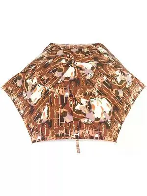 JEAN PAUL GAULTIER 1992 Face-print Umbrella - Brown