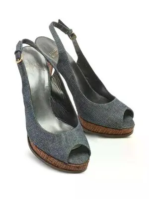 STUART WEITZMAN 120mm Denim Platform Sandals