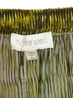 Ronny Kobo Devoré Pleated Maxi Skirt