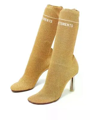 Vetements Metallic Knit Sock Boots