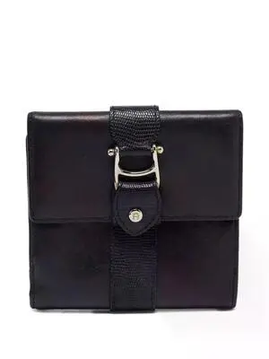 AIGNER Leather Trifold Wallet - Black
