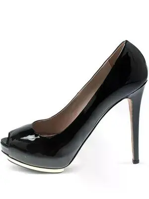 LE SILLA Patent Leather Peep Toe Platform Pumps