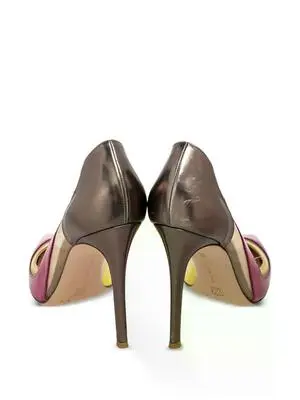 GIANVITO ROSSI 100mm Metallic Pointed-toe Pumps