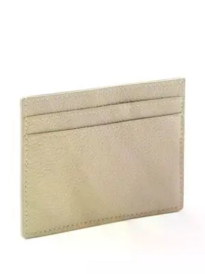 Saint Laurent 2020s Cassandre Leather Card Holder - Neutrals