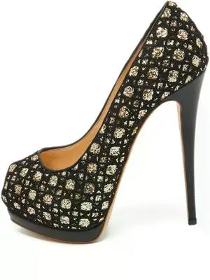 GIUSEPPE ZANOTTI Vintage 160mm Sharon Peep Toe Pumps