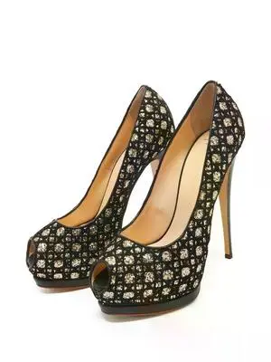 GIUSEPPE ZANOTTI Vintage 160mm Sharon Peep Toe Pumps