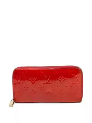 LOUIS VUITTON Zippy Monogram Vernis Wallet - Red