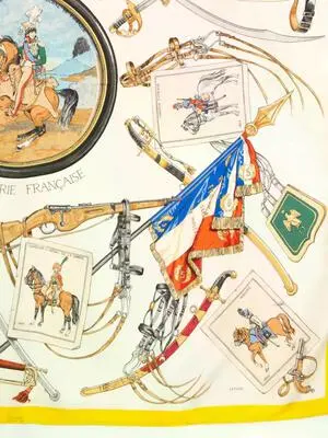 Hermès 1970s Cavalerie Française Silk Scarf