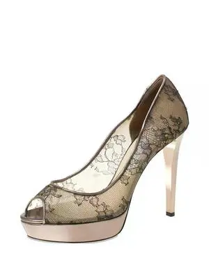 JIMMY CHOO 120mm Dahlia Peep Toe Pumps