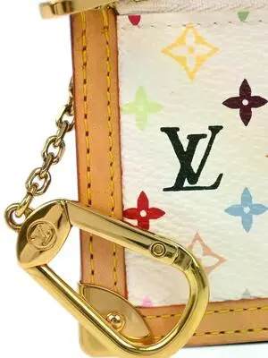 LOUIS VUITTON X Takashi Murakami 2006 Pochette Clés Coin Purse - White
