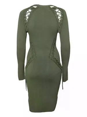 Ronny Kobo Lace-up Knitted Dress