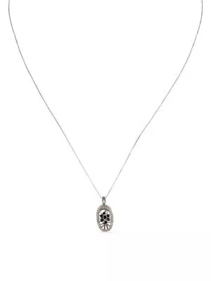 LB EXCLUSIVE 14k White Gold Diamond And Sapphire Necklace