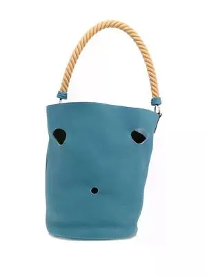 Hermès Pre-owned Mangeoire Leather Bucket Bag - Blue