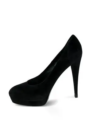 Saint Laurent 135mm Suede Platform Pumps