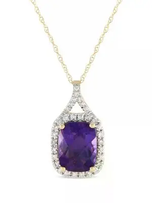 LB EXCLUSIVE Diamond And Amethyst Necklace - Gold